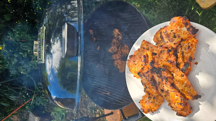 Tandoori Chicken, first run on new bbq - 9GAG