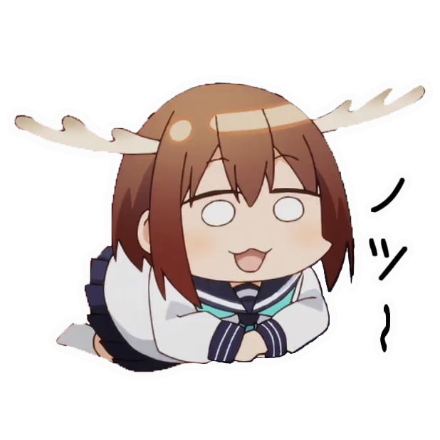 Made しかのこのこのここしたんたん sticker, dunno if anybody had made one ・w・ - 9GAG