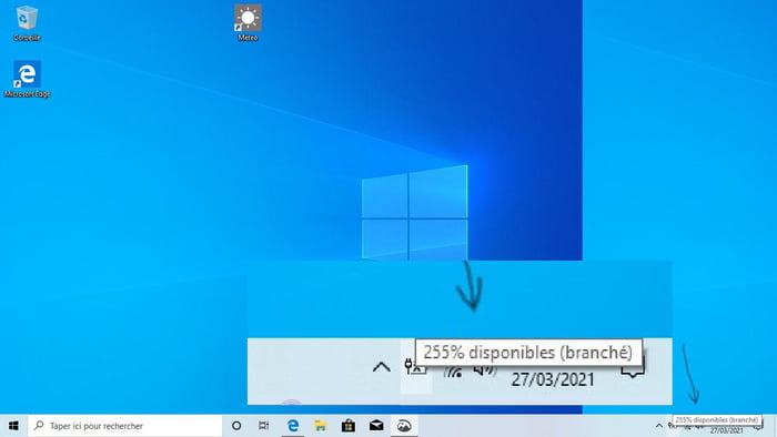 Windows 10 battery meter bug - 255% available - 9GAG