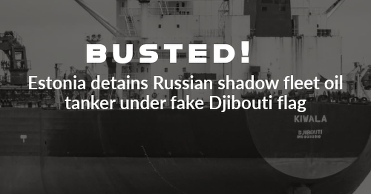 The Estonian navy detained and boarded an oil tanker KIWALA in the ...
