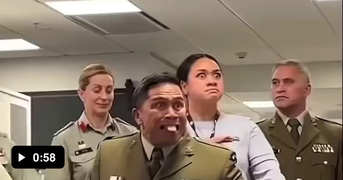 When the NZ army members welcomed their new chief with the Haka dance - 9GAG