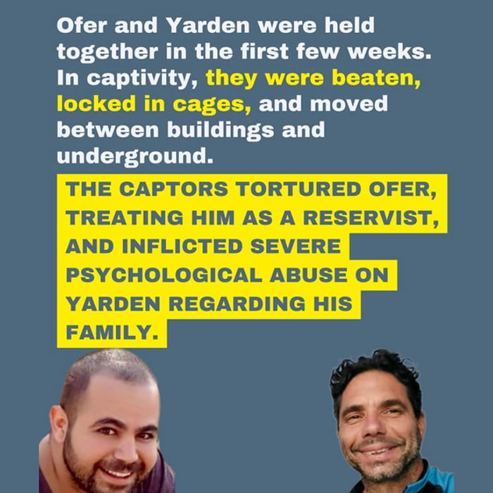Ofer Calderon and Yarden Bibas were kidnapped from their homes, along ...