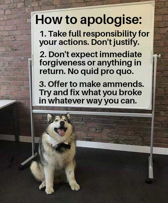 A good apology - 9GAG