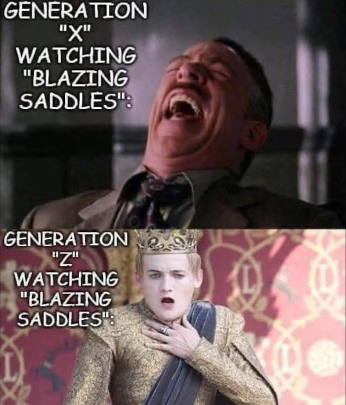 Generational reactions to a classic comedy. - 9GAG