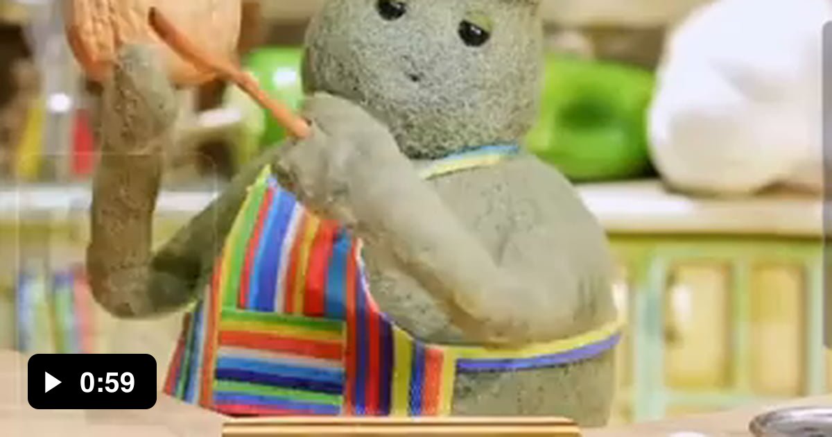 The Tiny Chef is cooking up something special, or maybe just having a ...