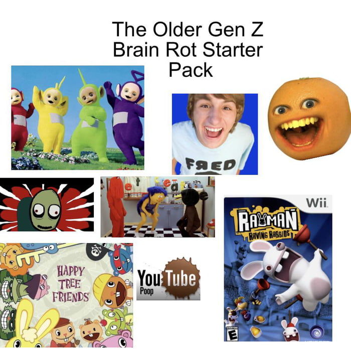 Older Gen Z brain rot starterpack - 9GAG
