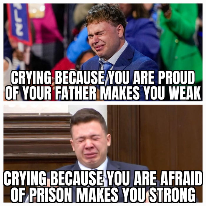 Amazing how two young men crying are treated differently. - 9GAG