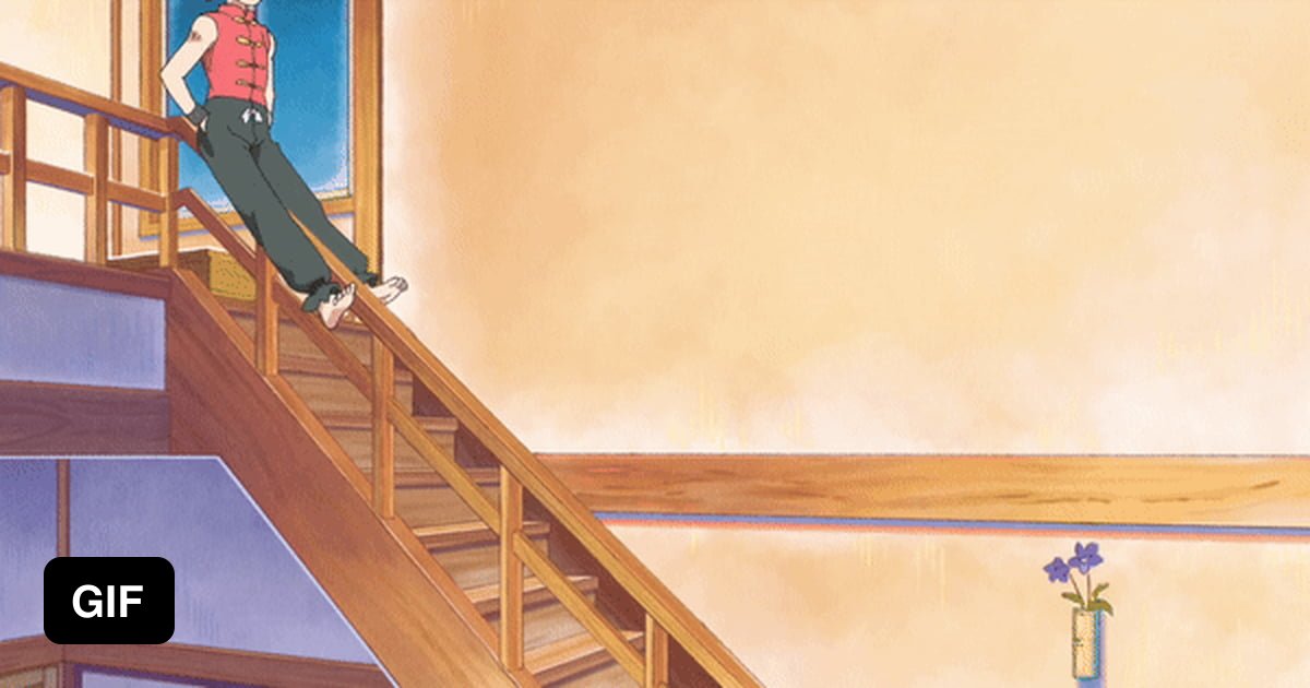 Sliding down the railing - 9GAG