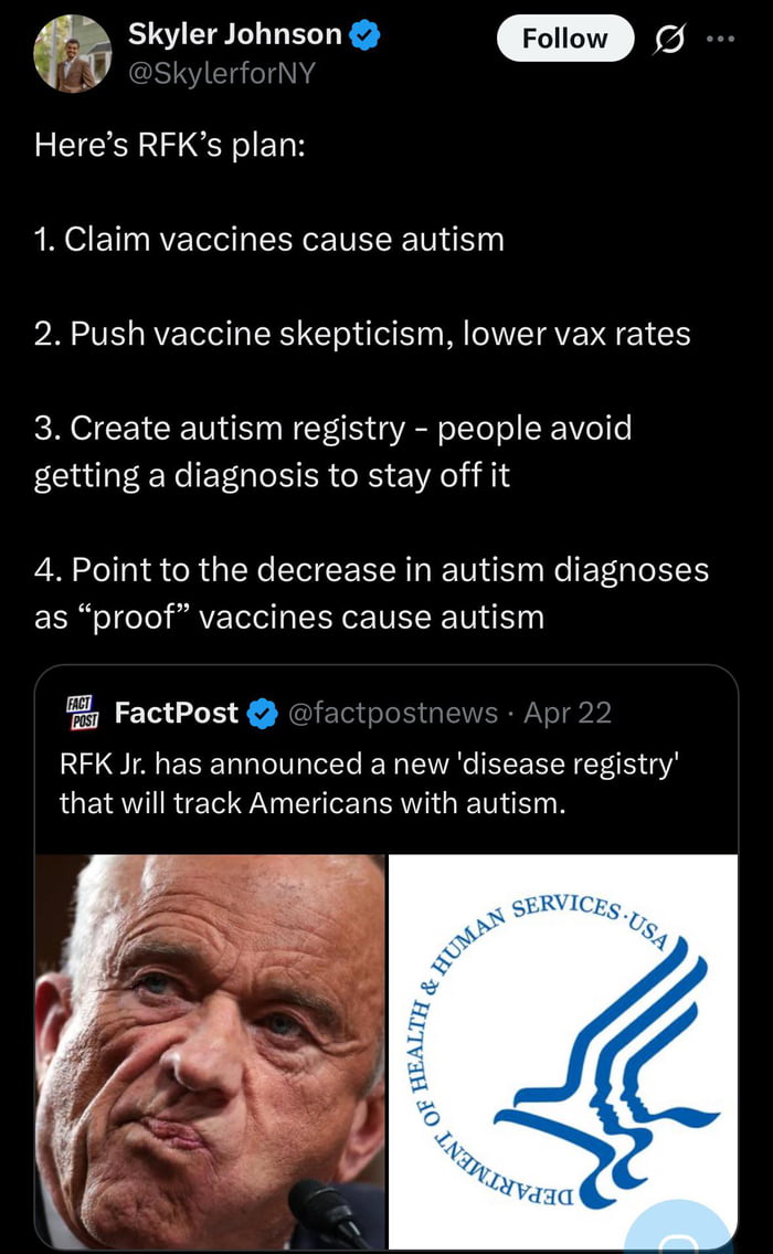 RFK is trying so hard to push a false narrative. - 9GAG