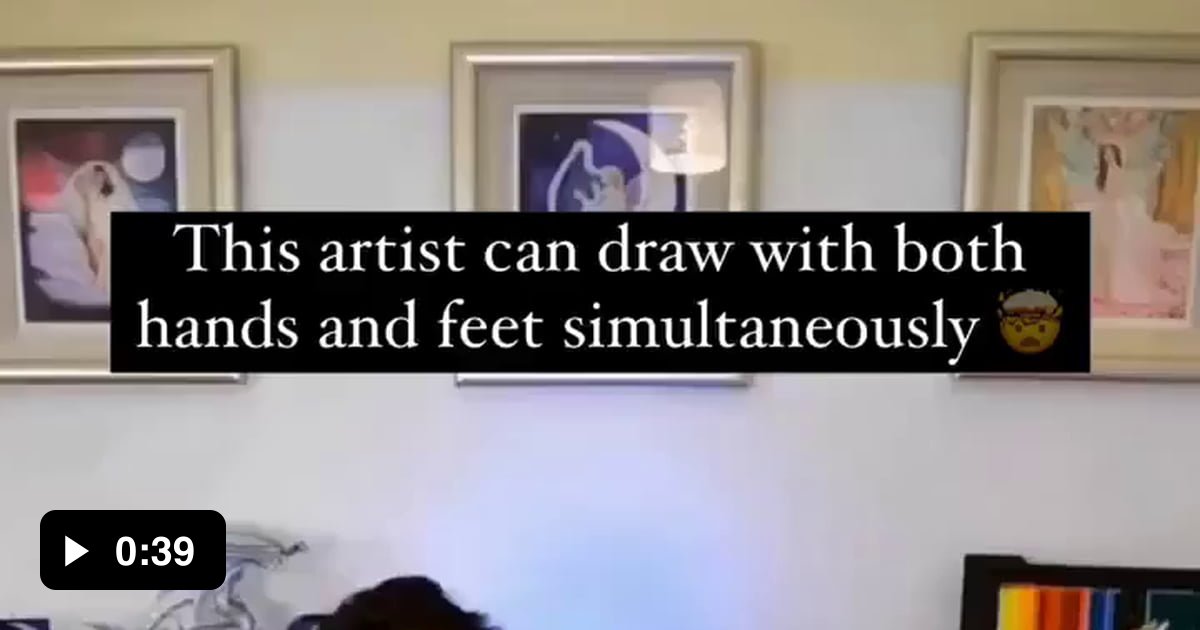 Rajacenna vanDam is a Dutch hyperrealist artist who uses her hands and feet simultaneously to ...