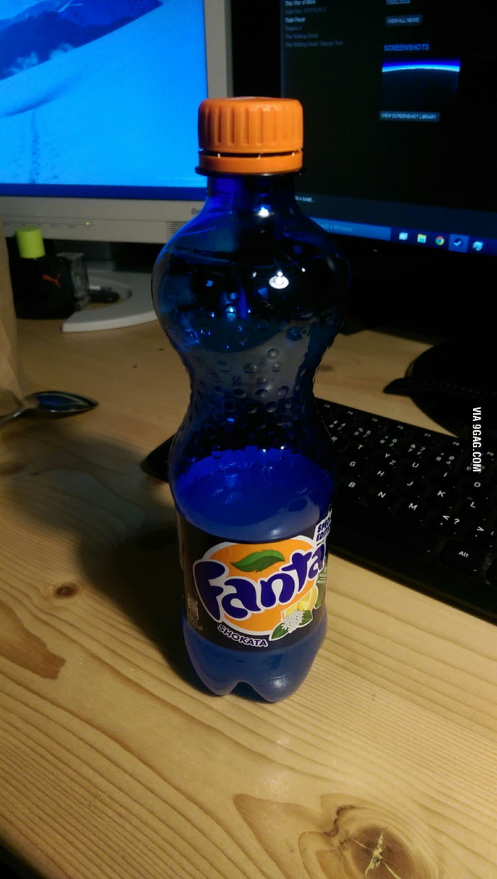 Found a blue Fanta today. It tastes like soap - 9GAG