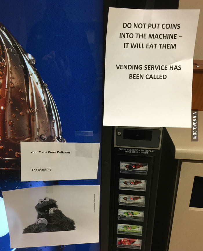 Broken Pepsi machine at work - 9GAG
