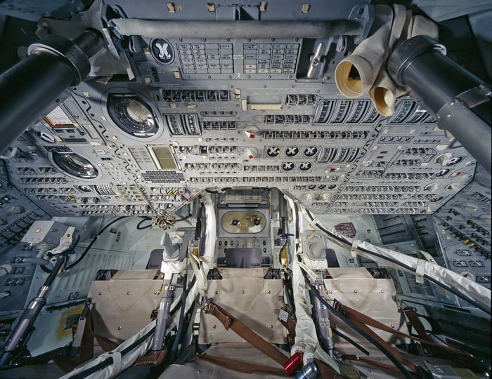 Cockpit of apollo 11 command module... Can't think of a more complex ...