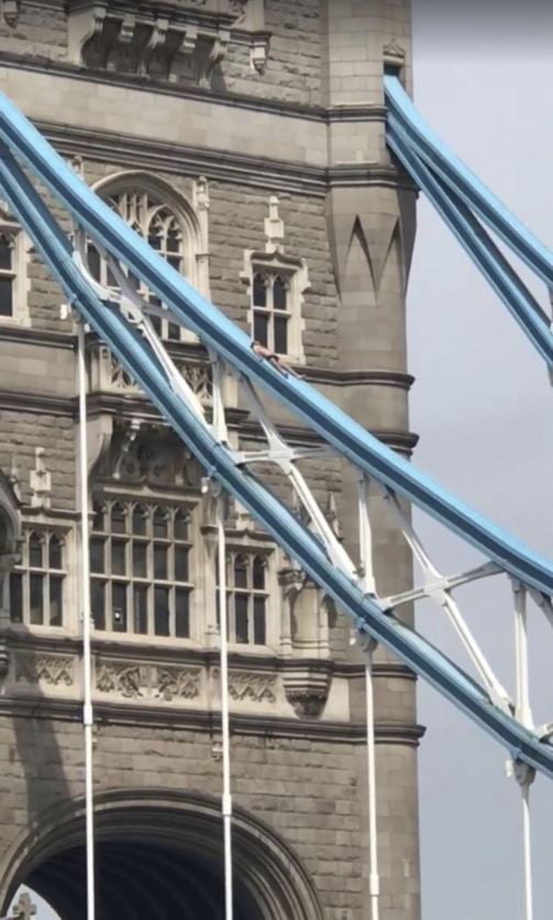 London’s tower bridge was completely shut off today because a man ...