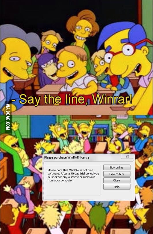 Is there someone who actually bought Winrar? - 9GAG