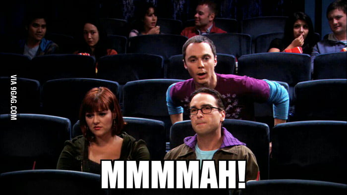 Sheldon's sound test in the cinema - 9GAG