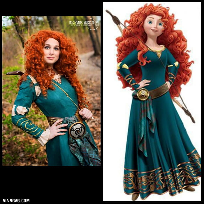 Merida, character vs. Cosplay comparison - 9GAG