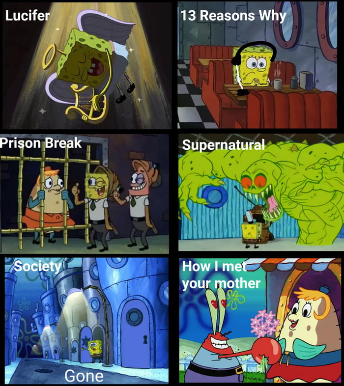 Netflix shows portrayed by Spongebob - 9GAG