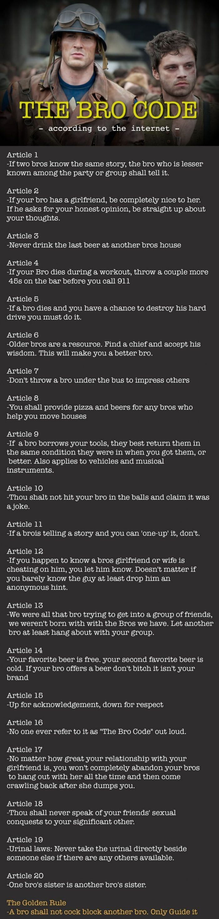 The bro code - 9GAG