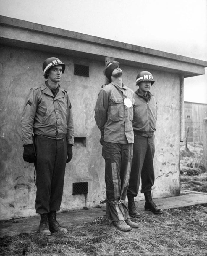 Gefreiter Wilhelm Schmid prior to his execution after being captured in ...