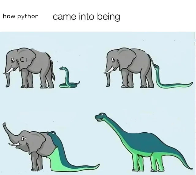 How python was made colorized - 9GAG