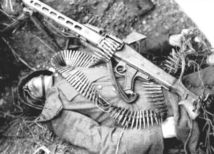 NSFW A dead German machine gunner lies still on one of the many ...