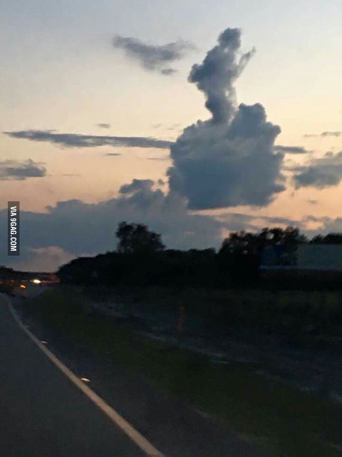 Soldier holding his gun in the clouds on Armistice Day. - 9GAG