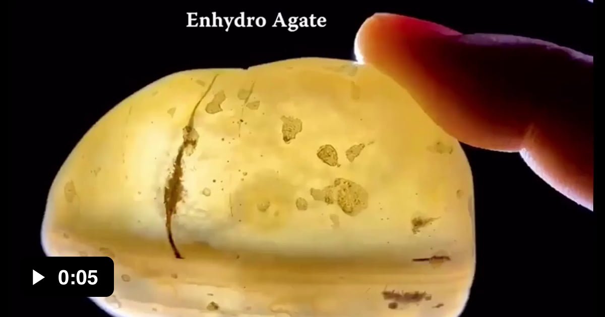 Enhydro Agate is a rock, and inside it is just water that has been ...
