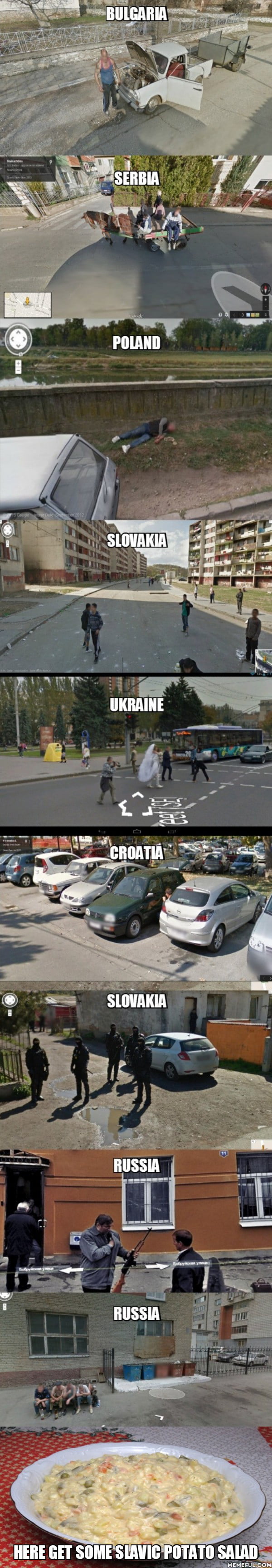 Google Street View in Slavic style - 9GAG