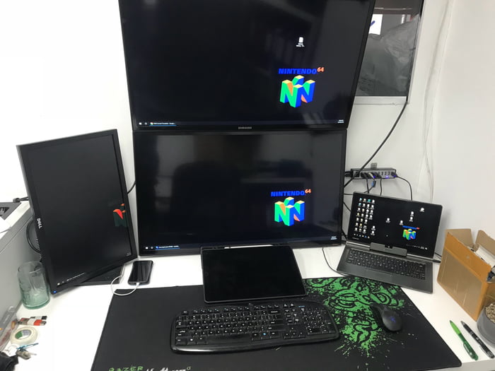 My work space in it’s almost final form. Next step 55inch 4K - 9GAG