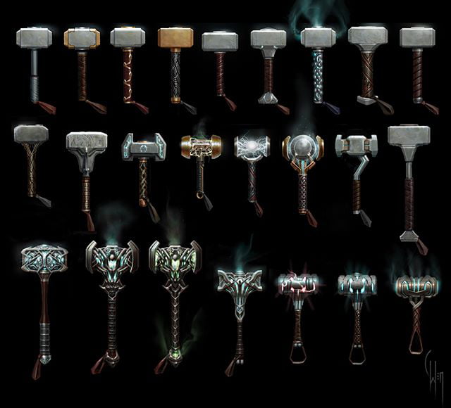 All aprouve conceptart for Thor's Mjölnir (MCU) - 9GAG