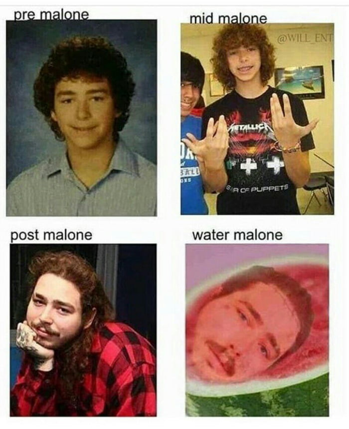 Evolution of Post Malone - 9GAG
