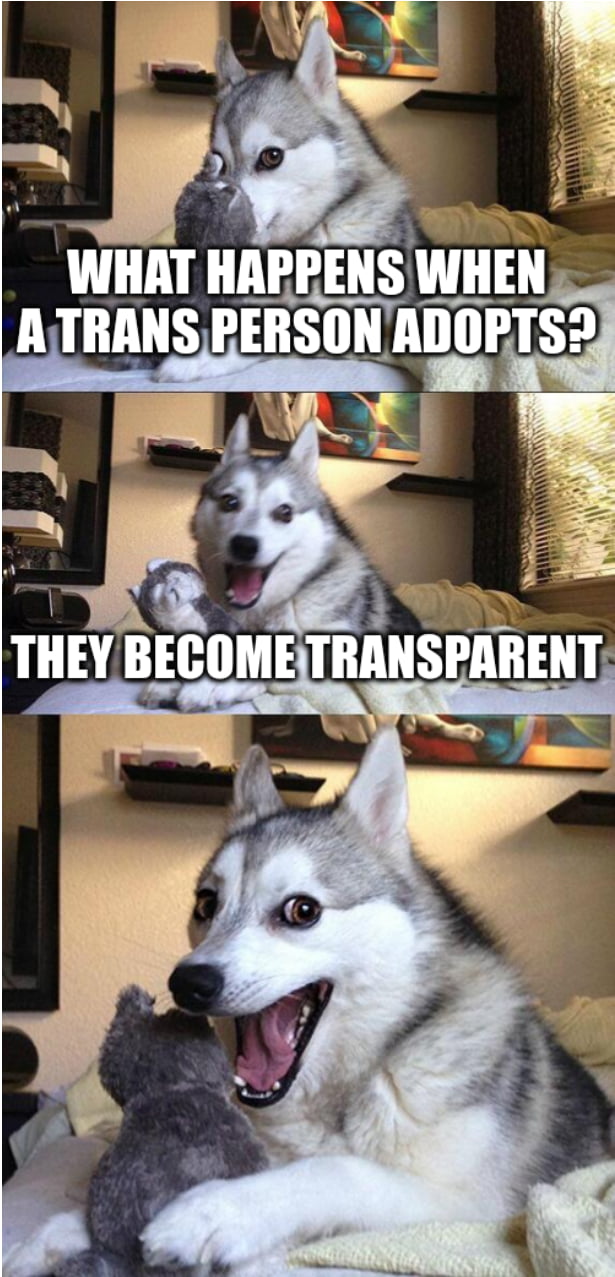 Transparent or something. I don't know, I'm not woke - 9GAG