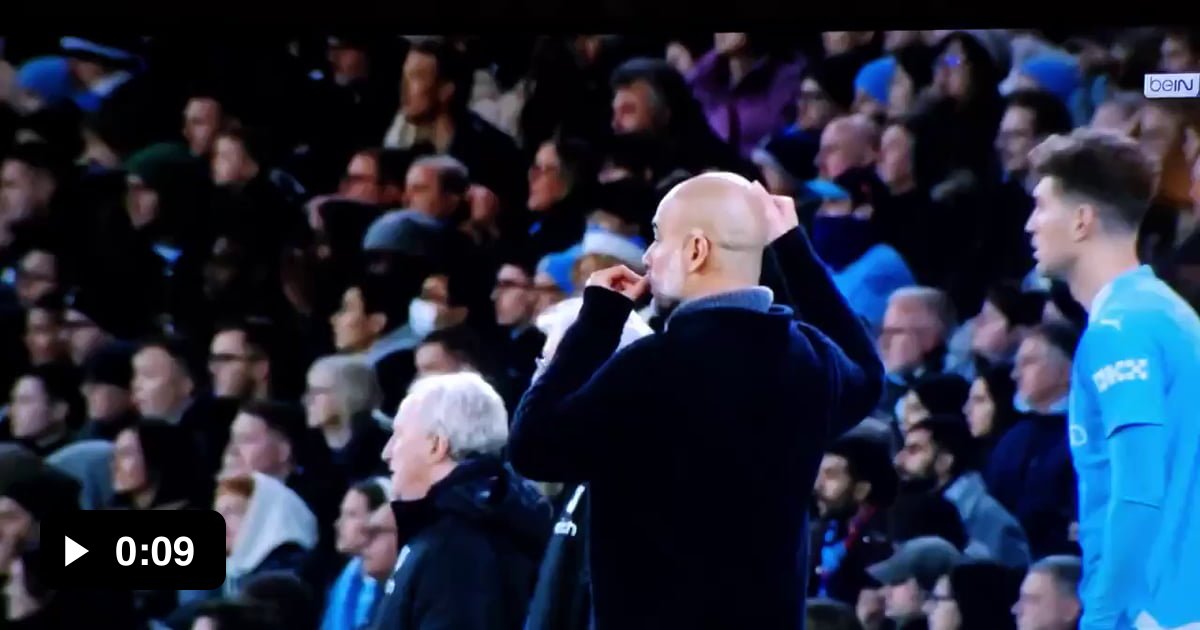 Roy Hodgson chuckling at Pep - 9GAG