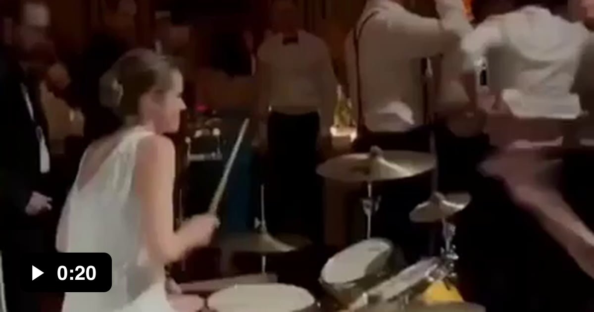 Bride drums at her own wedding reception - 9GAG