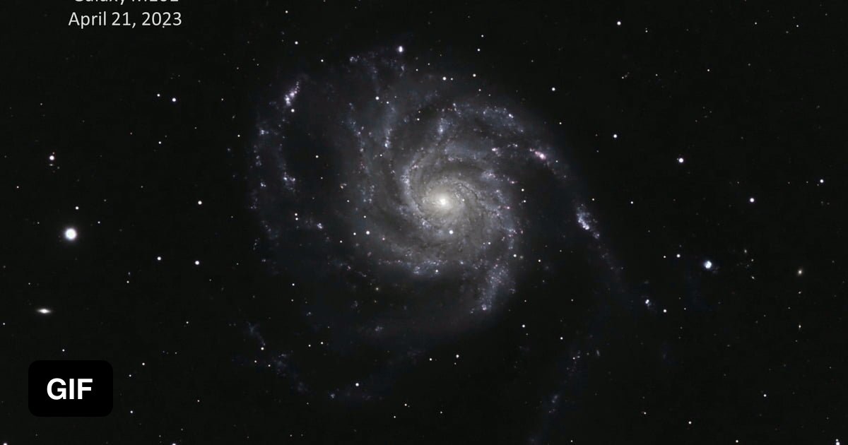 The brightness of a supernova explosion from Pinwheel galaxy about 21 million light years away ...