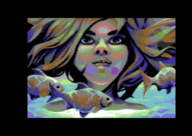 Girl underwater? c64 pixel art - 9GAG
