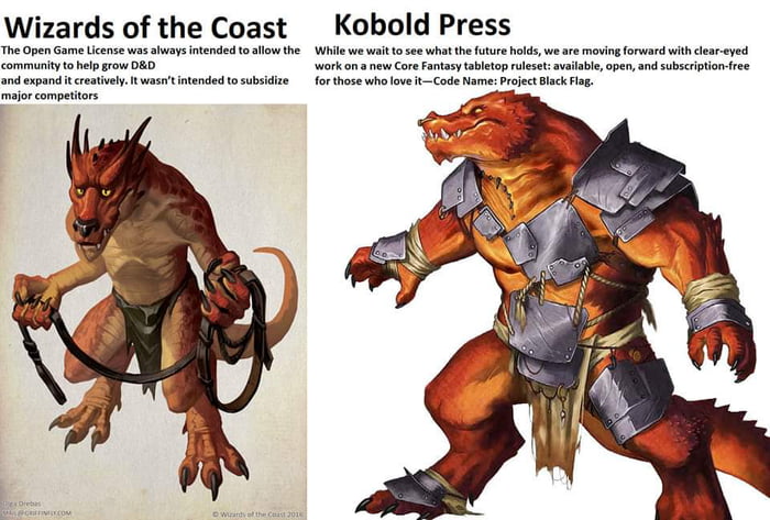 Wotc vs kobold press - 9GAG