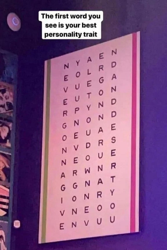 The only personality test that matters. - 9GAG