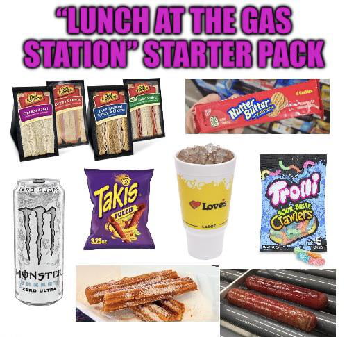 “Lunch at the gas station” starter pack - 9GAG