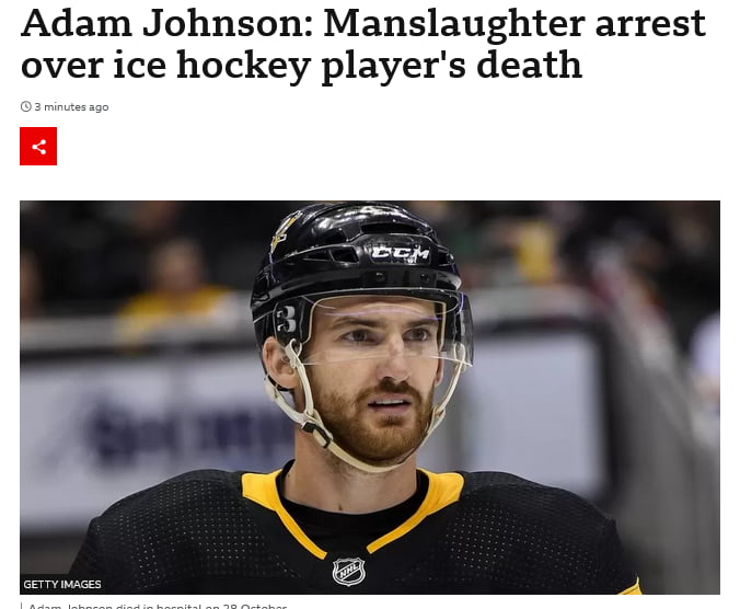 Adam Johnson RIP - 9GAG