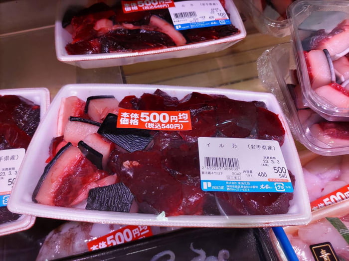 A supermarket in Shizuoka, Japan just casually selling Dolphin meat. 1 ...