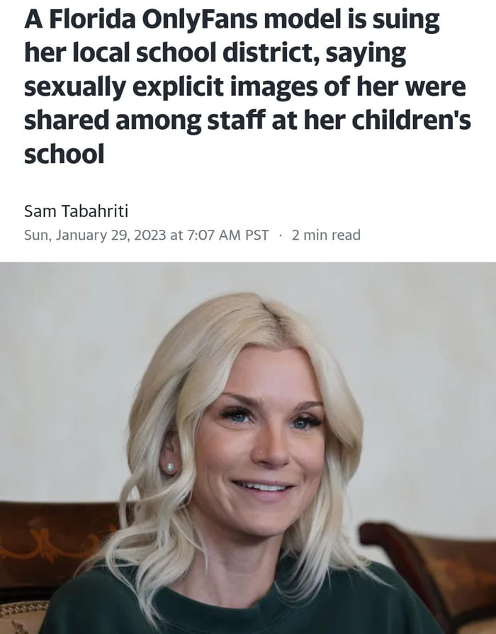 Good for her - it was wrong for the school to ban her because she has an OnlyFans. - 9GAG