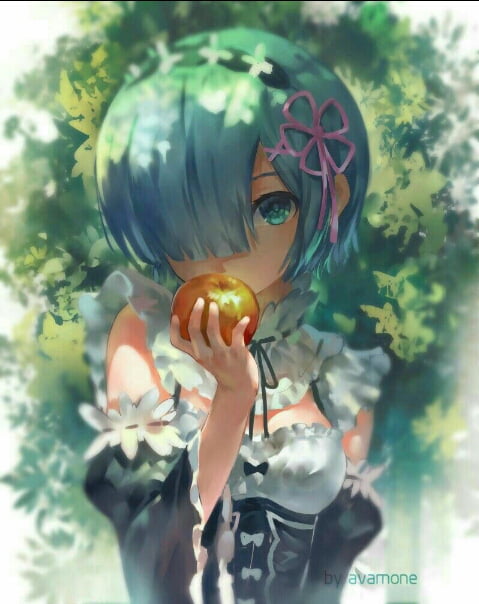 Rem eating apple - 9GAG
