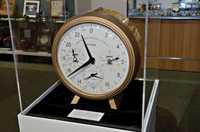 The Hamilton Space Clock or Mars Clock built in 1955. The numbers ...