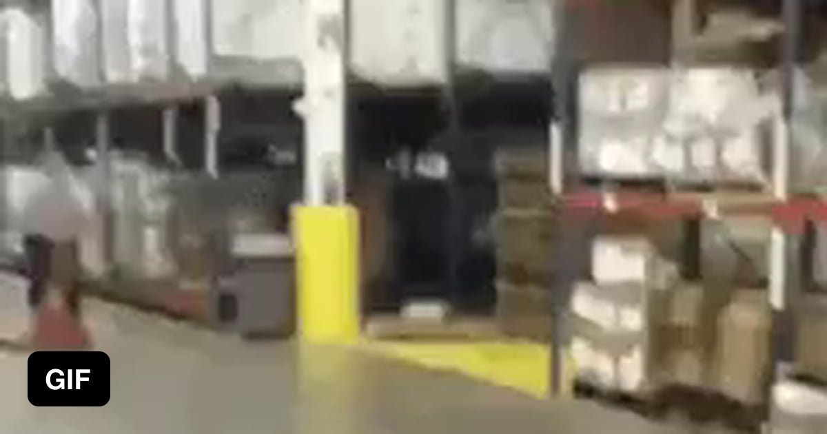 Drifting with a trolley at work - 9GAG