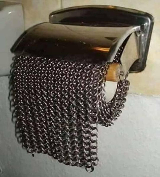 Chain Link Toilet Paper Destroyer Of Rear-Ends - 9GAG