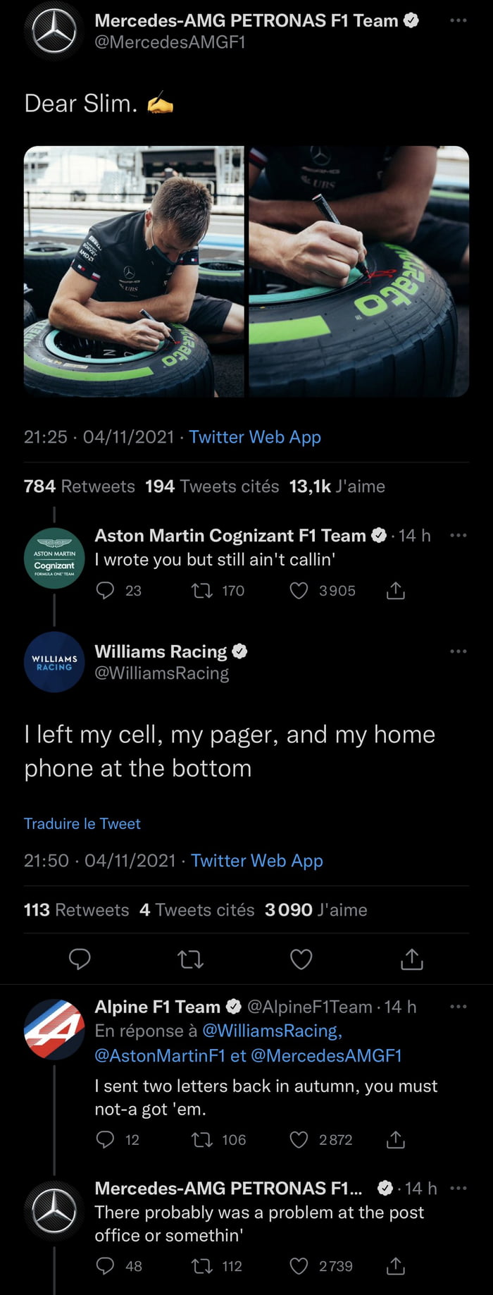 F1 teams having fun together with Eminem - 9GAG