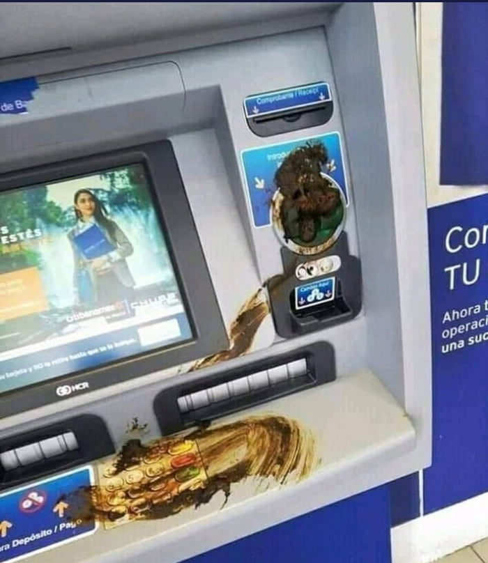 Someone did this at the ATM - 9GAG