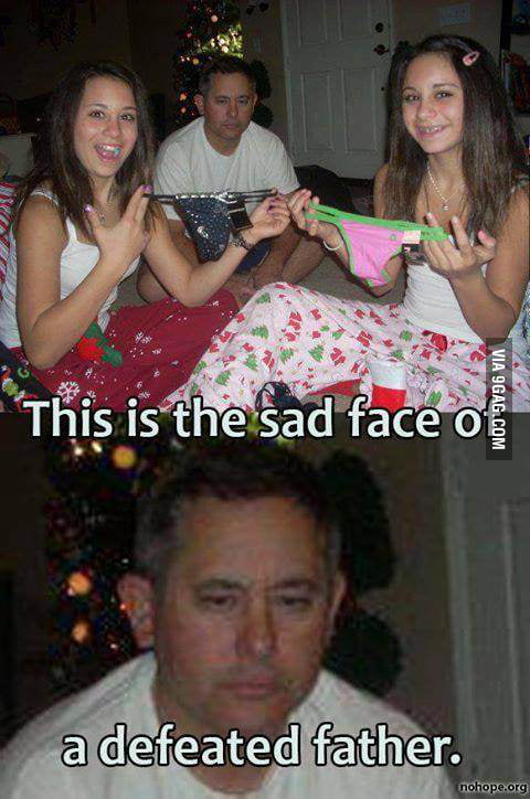 The heartbroken look of a defeated father - 9GAG
